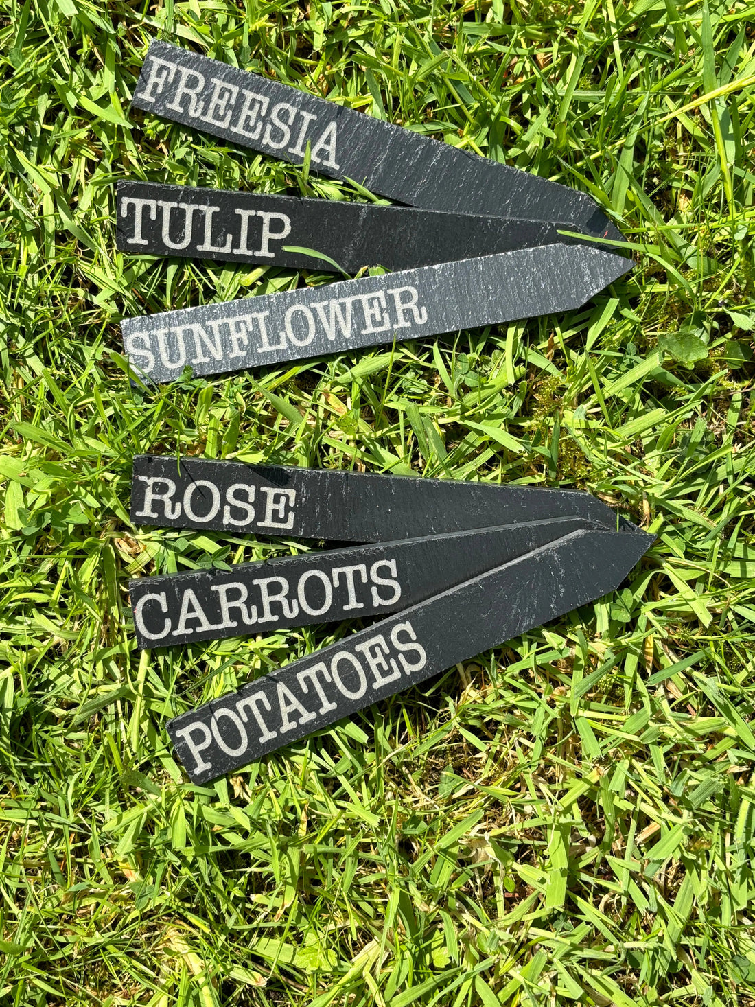 Engraved Slate Garden Label Stakes x6 – The Rolling Cow